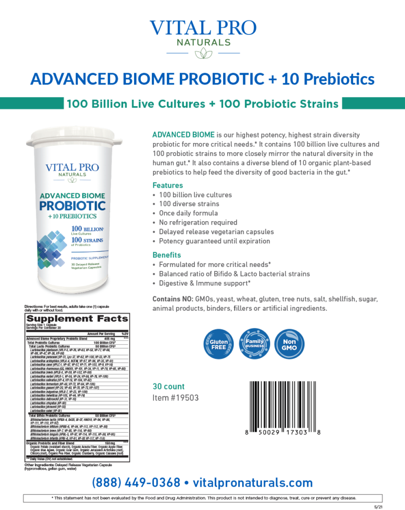 Product Information – Vital Pro Naturals